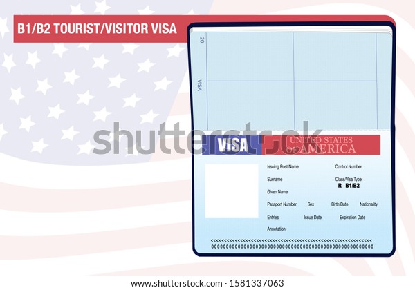 Vector Illustration Passport Visa Page Type Stock Vector (Royalty Free ...