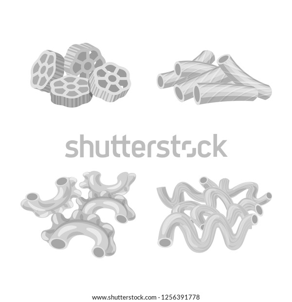 Vector Illustration Pasta Carbohydrate Symbol Set Stock Vector (Royalty ...