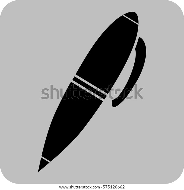 Vector Illustration Pen Icon Black Stock Vector (Royalty Free ...