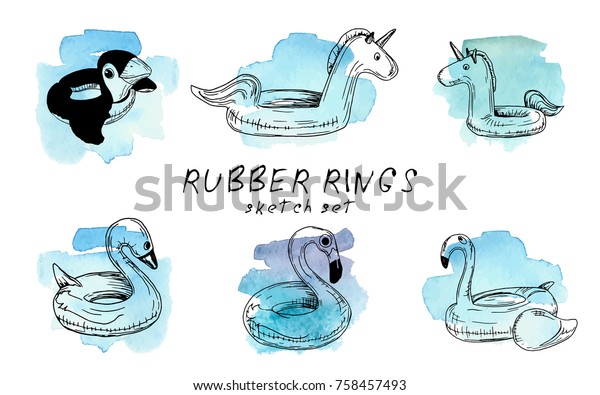 Vector Illustration Pen Style Drawn Rubber Stock Vector (Royalty Free ...