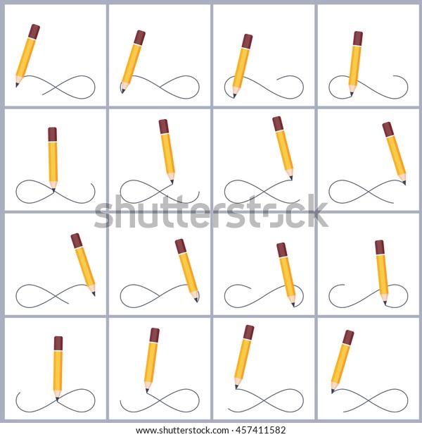 Vector Illustration Pencil Drawing Infinity Symbol: Stock-Vektorgrafik ...