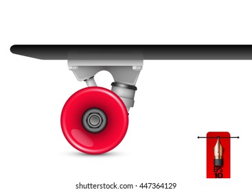 Vector Illustration Penny Board Side View Stock Vector (Royalty Free ...