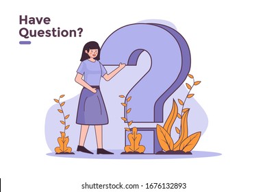 Vector Illustration People Have Question Ask Stock Vector (Royalty Free ...