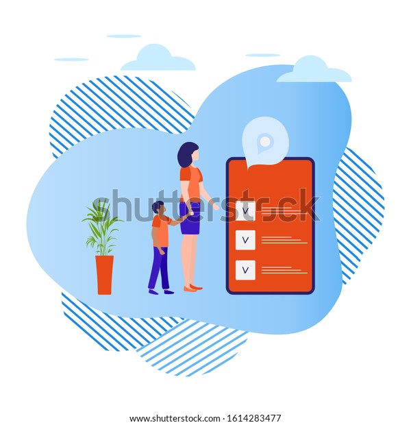 Vector Illustration People Using Service Choosing Stock Vector (Royalty ...