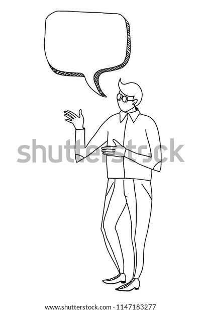 Vector Illustration Person Without Face Who Stock Vector (Royalty Free ...