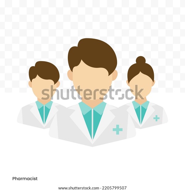 Vector Illustration Pharmacist Team Avatar Color Stock Vector (Royalty ...