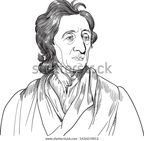 Vector Illustration Philosopher John Locke Cartoon Stock Vector ...