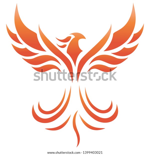 Vector Illustration Phoenix Fire Logo Stock Vector (Royalty Free ...