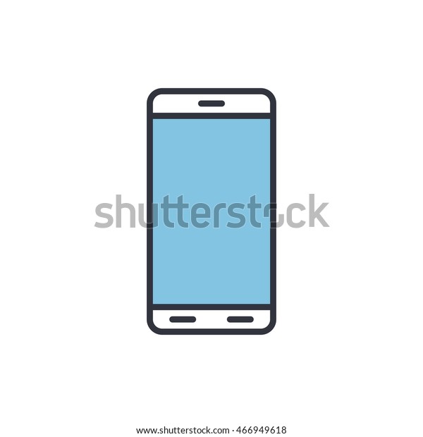 Vector Illustration Phone Icon Mono Color 库存矢量图（免版税）466949618 ...