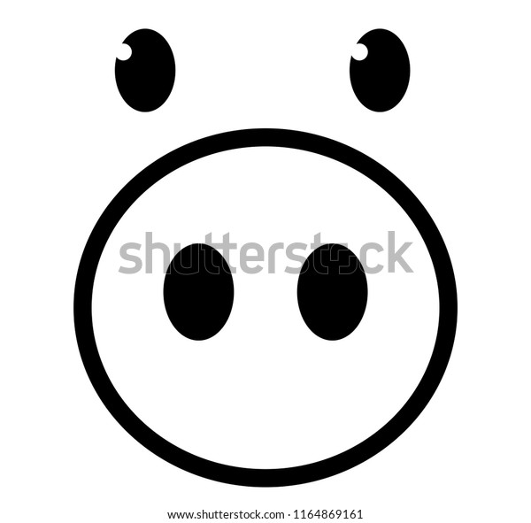 Vector Illustration Pig Hog Face Black Stock Vector (Royalty Free ...