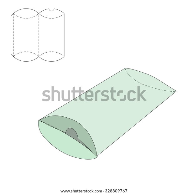 Vector Illustration Pillow Craft Box Design Stock Vector (Royalty Free ...