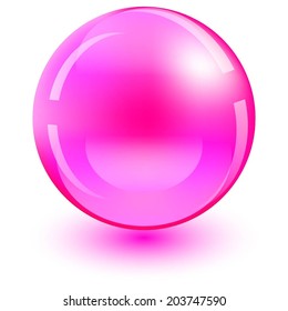 Vector Illustration Pink Ball Stock Vector (Royalty Free) 203747590 ...