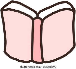 Vector Illustration Pink Book Stock Vector (Royalty Free) 158268590 ...