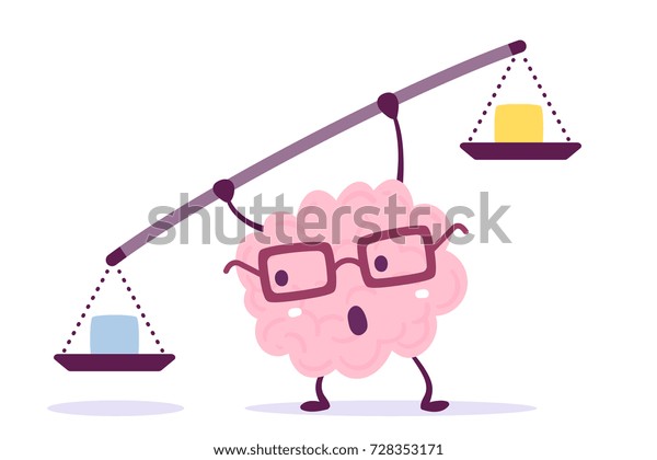 Vector Illustration Pink Color Human Brain Stock Vector (Royalty Free ...