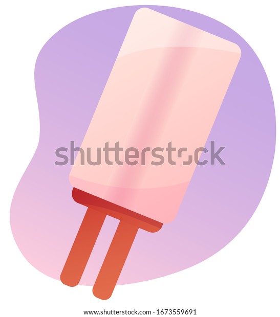 Vector Illustration Pink Eskimo On Purple Stock Vector (Royalty Free ...