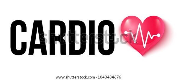 Vector Illustration Pink Heart Pulse Text Stock Vector (Royalty Free ...