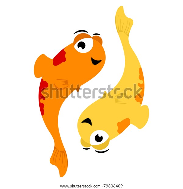Vector Illustration Pisces Cartoon Style Stock Vector (Royalty Free ...