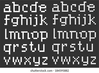 Pixel Font Vector Set Pixel Letters Stock Vector (Royalty Free) 380584585
