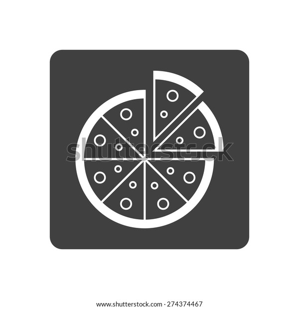 Vector Illustration Pizza Icon Symbol On Stock Vector (Royalty Free ...