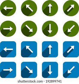 Vector Illustration Plain Arrow Icons Flat Stock Vector (Royalty Free ...