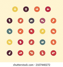 Vector Illustration Plain Arrow Icons Stock Vector (Royalty Free ...