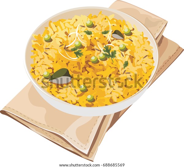 Vector Illustration Poha Know Pohe Aalu Stock Vector (Royalty Free ...