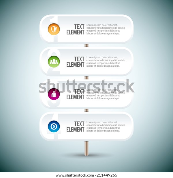 Vector Illustration Pole Sign Infographic Elements Stock Vector ...