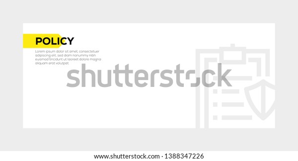 Vector Illustration Policy Banner Concept Stock Vector (Royalty Free ...