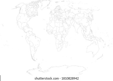 Vector Illustration Political Map Borders Stock Vector (Royalty Free ...
