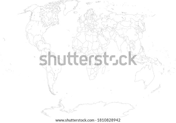 Vector Illustration Political Map Borders Stock Vector (Royalty Free ...