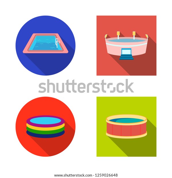 Vector Illustration Pool Clipart Icon Collection Stock Vector (Royalty ...