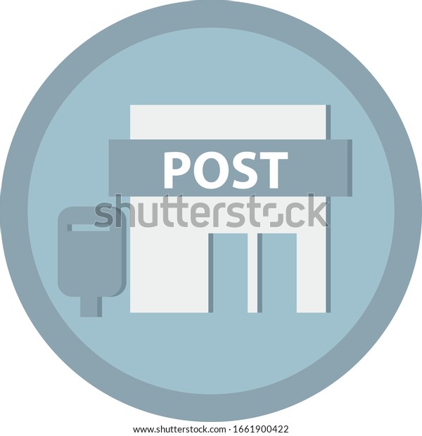 Vector Illustration Post Office Symbol Travel Stock Vector (Royalty ...