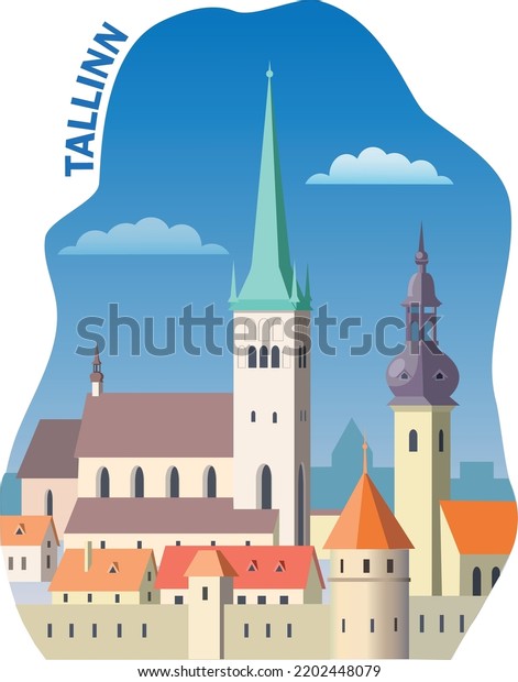 Vector Illustration Poster Clip Art Tallinn Stock Vector (Royalty Free ...