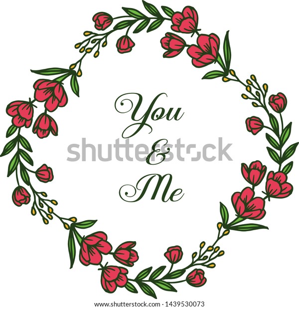 Vector Illustration Poster You Me Beauty Stock Vector (Royalty Free ...