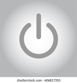 Vector Illustration Power Icon Grey Color Stock Vector (Royalty Free ...