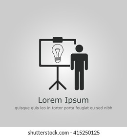 Vector Illustration Presentation Idea Sign Icon Stock Vector (Royalty ...