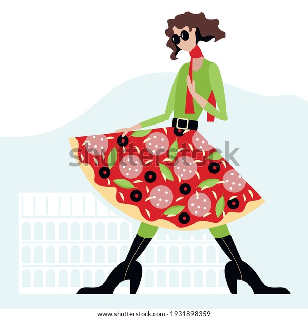 Vector Illustration Pretty Young Female Supermodel Stock Vector ...