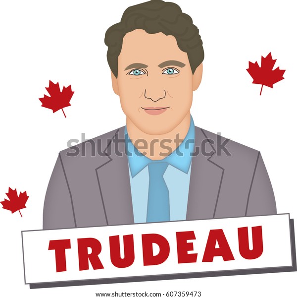 Vector Illustration Prime Minister Canada Justin Stock Vector (Royalty ...