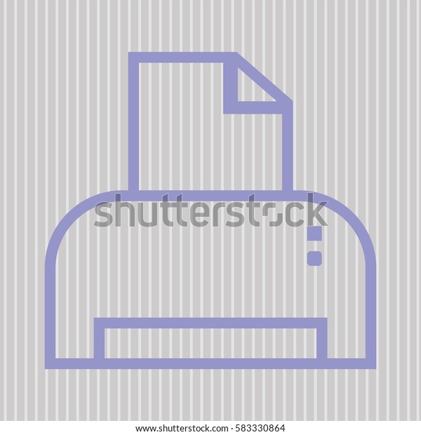 Vector Illustration Printer Icon Symbol Blue Stock Vector (Royalty Free ...