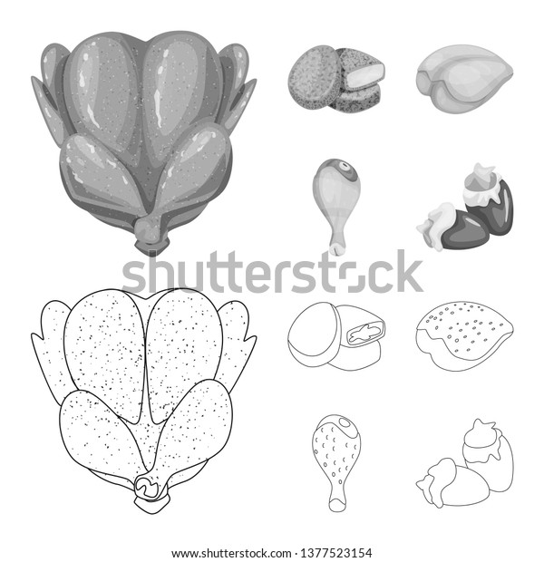 Vector Illustration Product Poultry Symbol Set Stock Vector (Royalty ...