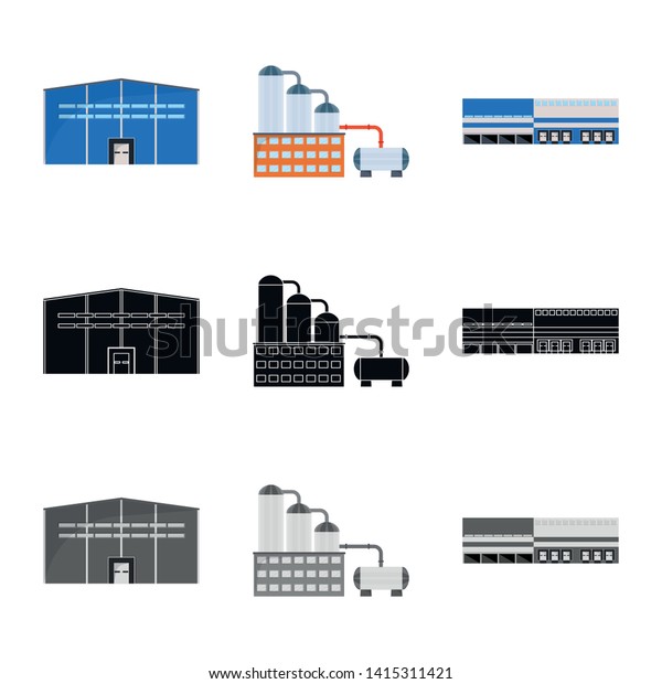 Vector Illustration Production Structure Logo Collection Stock Vector ...