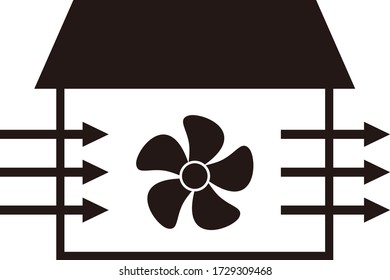 Vector Illustration Promoting Ventilation Room Air Stock Vector ...