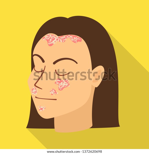 Vector Illustration Psoriasis Skin Icon Collection Stock Vector ...