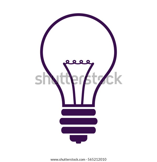 Vector Illustration Purple Bulb Icon Stock Vector (Royalty Free ...