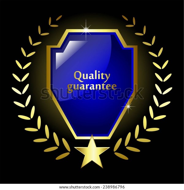 Vector Illustration Quality Guarantee Star Laurel Stock Vector (Royalty ...