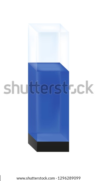 Vector Illustration Quartz Glass Cuvette Spectroscopy Stock Vector ...
