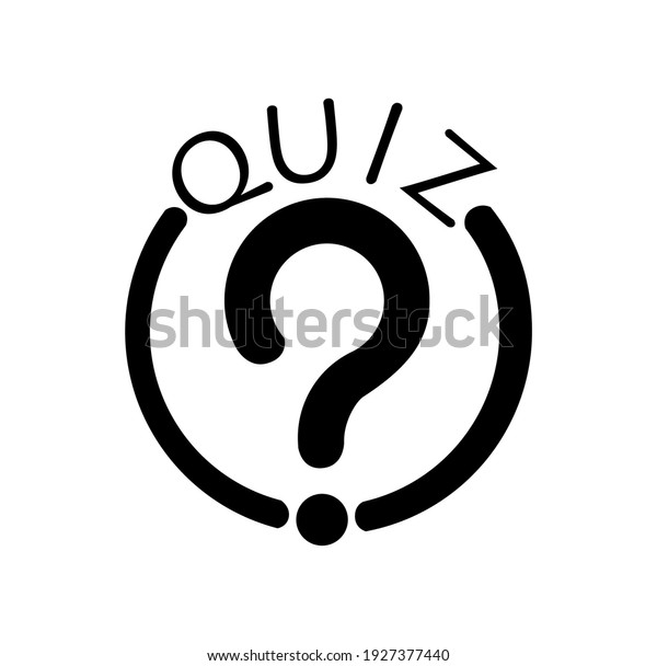 Vector Illustration Quiz Icon On White Stock Vector (Royalty Free ...