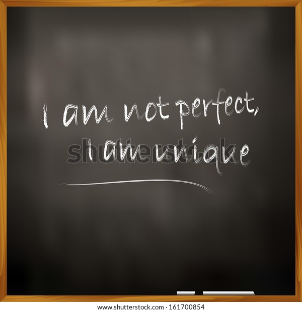 Vector Illustration Quote Not Perfect Unique Stock Vector (Royalty Free ...