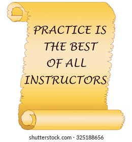 Vector Illustration Ancient Scroll Quotes Famous Stock Vector (Royalty ...