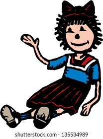 Vector Illustration Rag Doll Stock Vector (Royalty Free) 135534989 ...